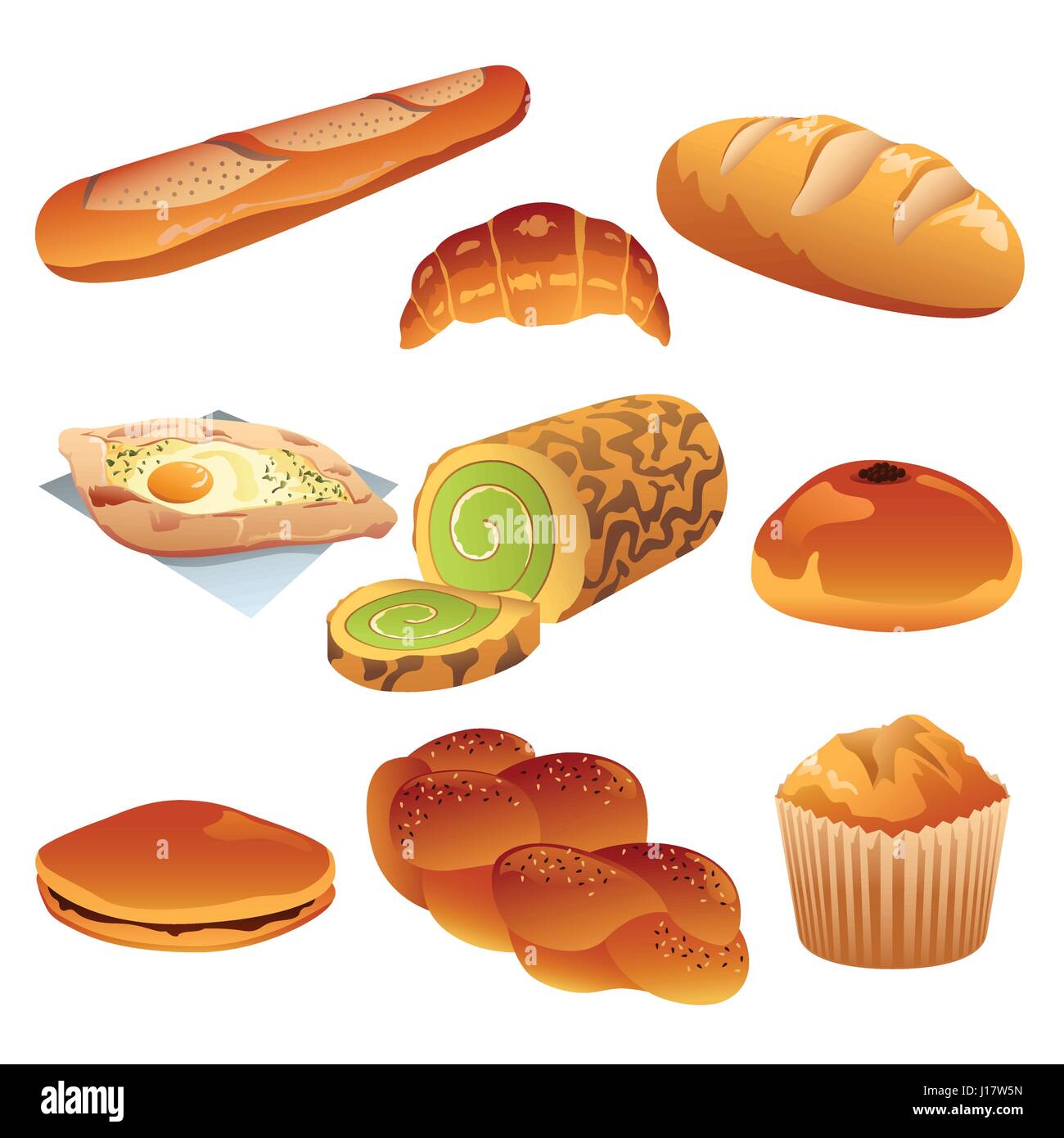 A vector illustration of pastry icon sets Stock Vector Image & Art - Alamy
