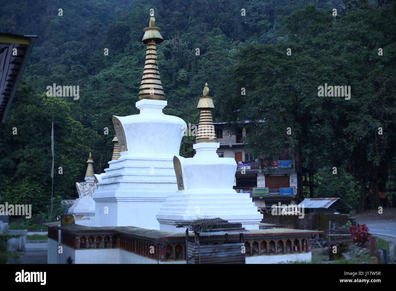 Buddhist Stupas. Nganglam, Bhutan Stock Photo - Alamy