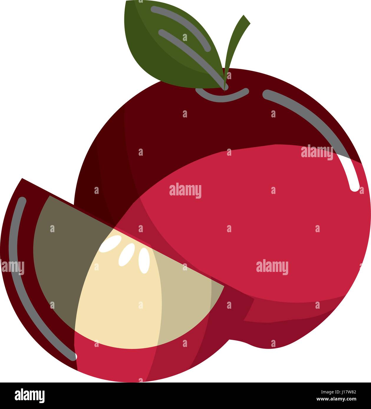 red apple fruit icon stock Stock Vector Image & Art - Alamy