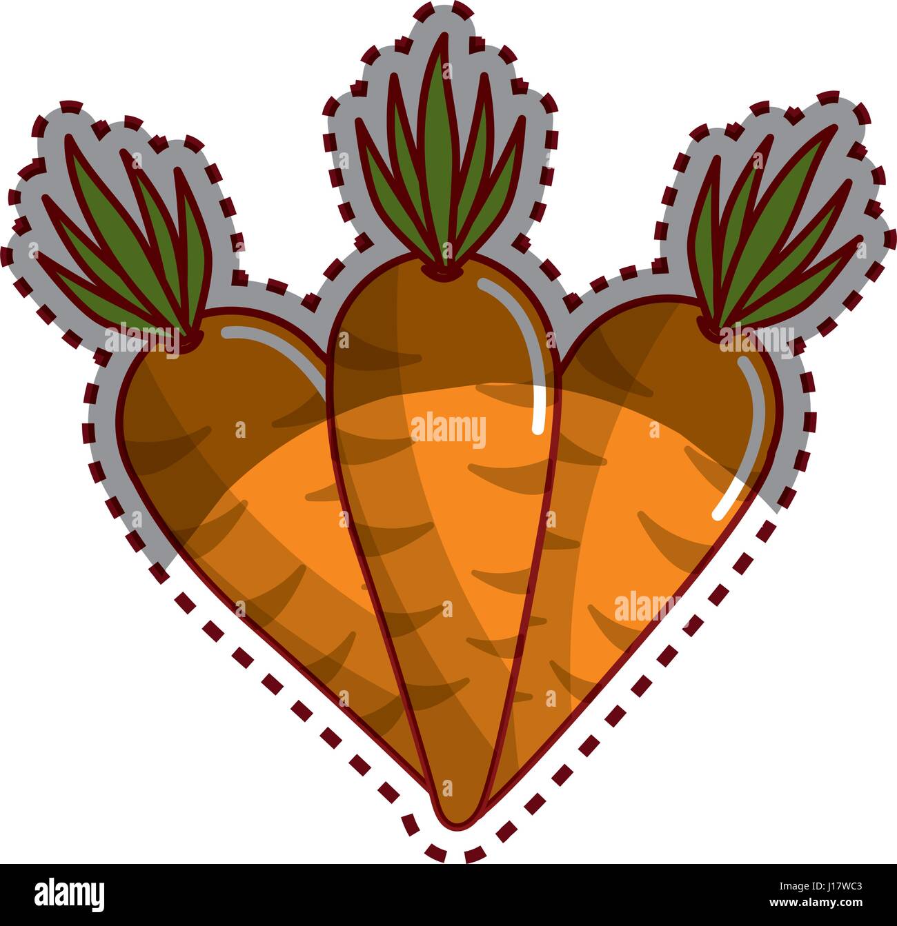 sticker carrots vegetable icon image Stock Vector Image & Art - Alamy