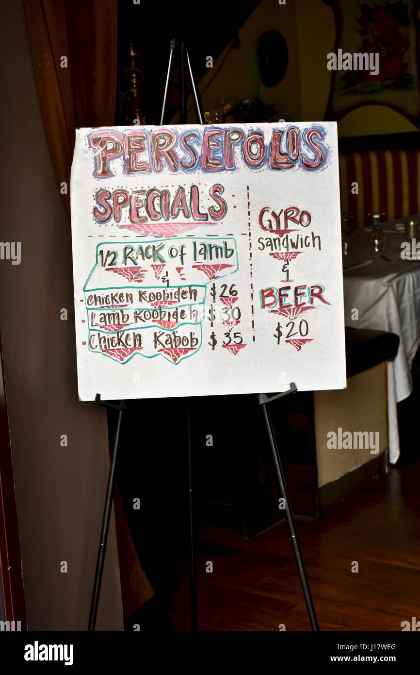 Restaurant food sign Stock Photo - Alamy
