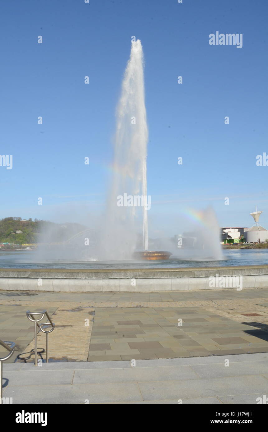 Fountain at Point State Park, Pittsburgh May 2017 Stock Photo - Alamy