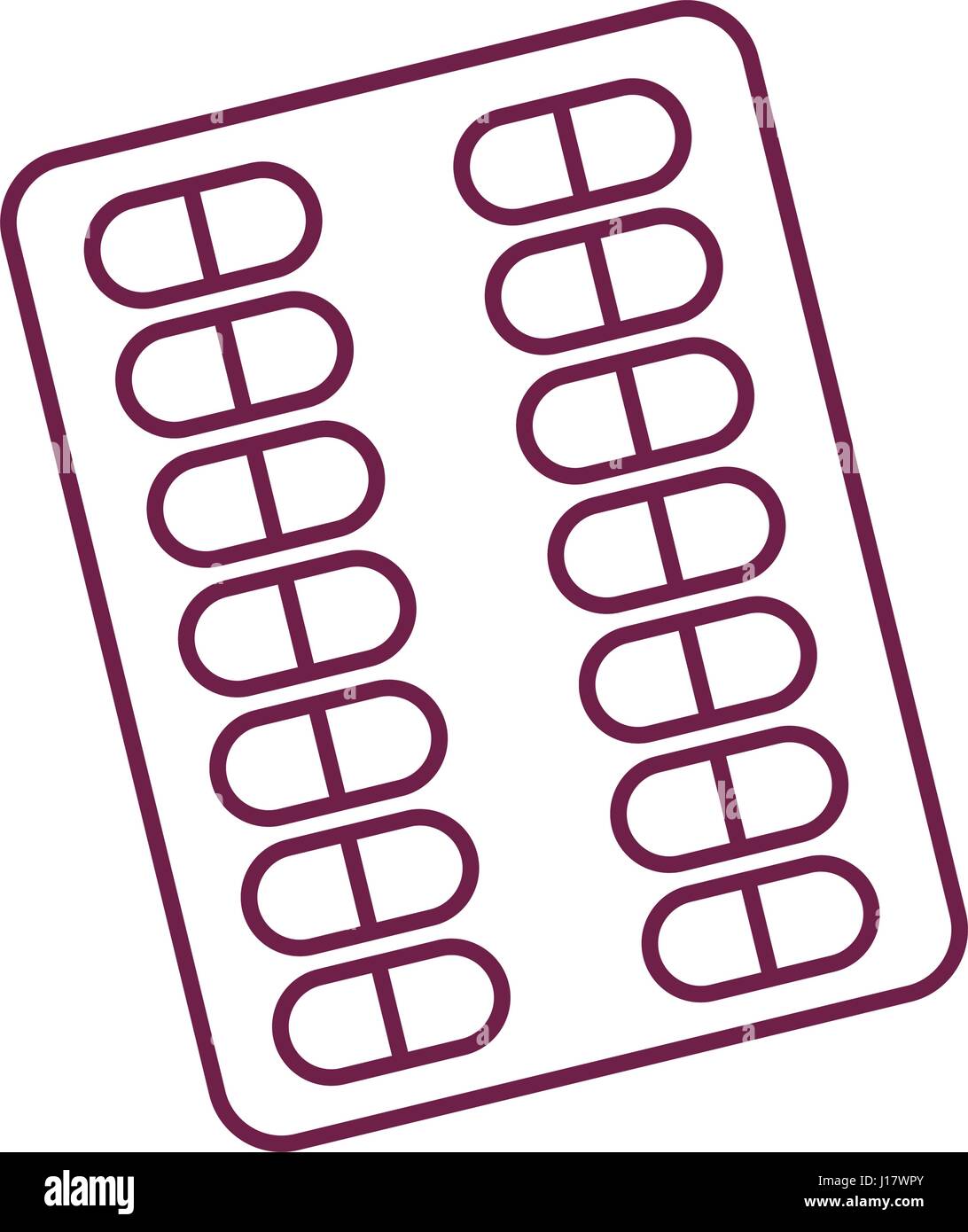 contour medical pharmaceutical capsules treatment icon Stock Vector ...