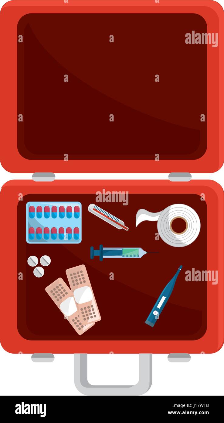 red first aid kit emergency Stock Vector Image & Art - Alamy
