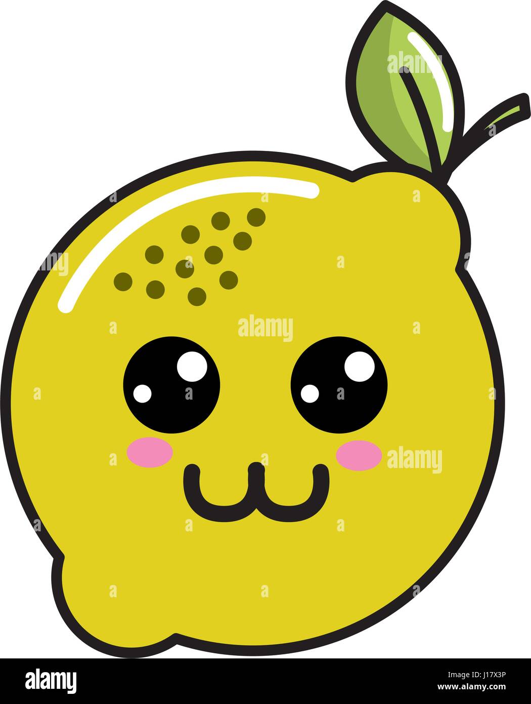 kawaii nice happy lemon icon Stock Vector Image & Art - Alamy