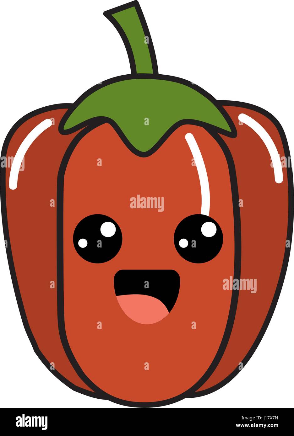 kawaii cute happy pepper vegetable Stock Vector Image & Art - Alamy