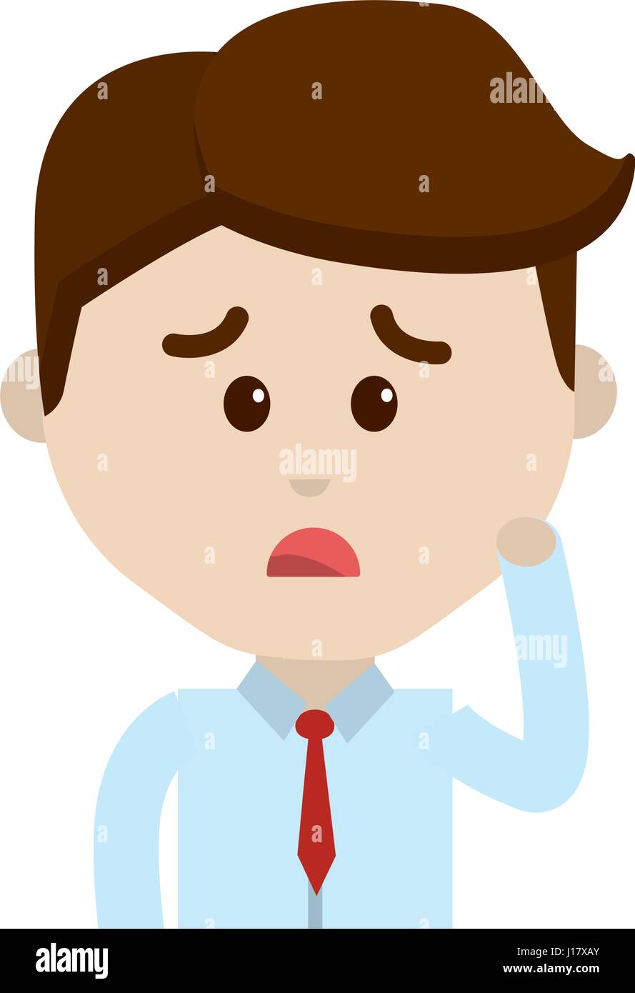 avatar businessman cartoon sad happy expression Stock Vector Image ...