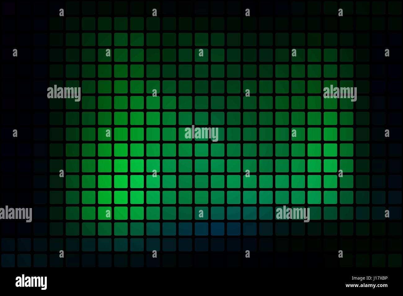 Glowing neon green vector abstract mosaic background with rounded ...