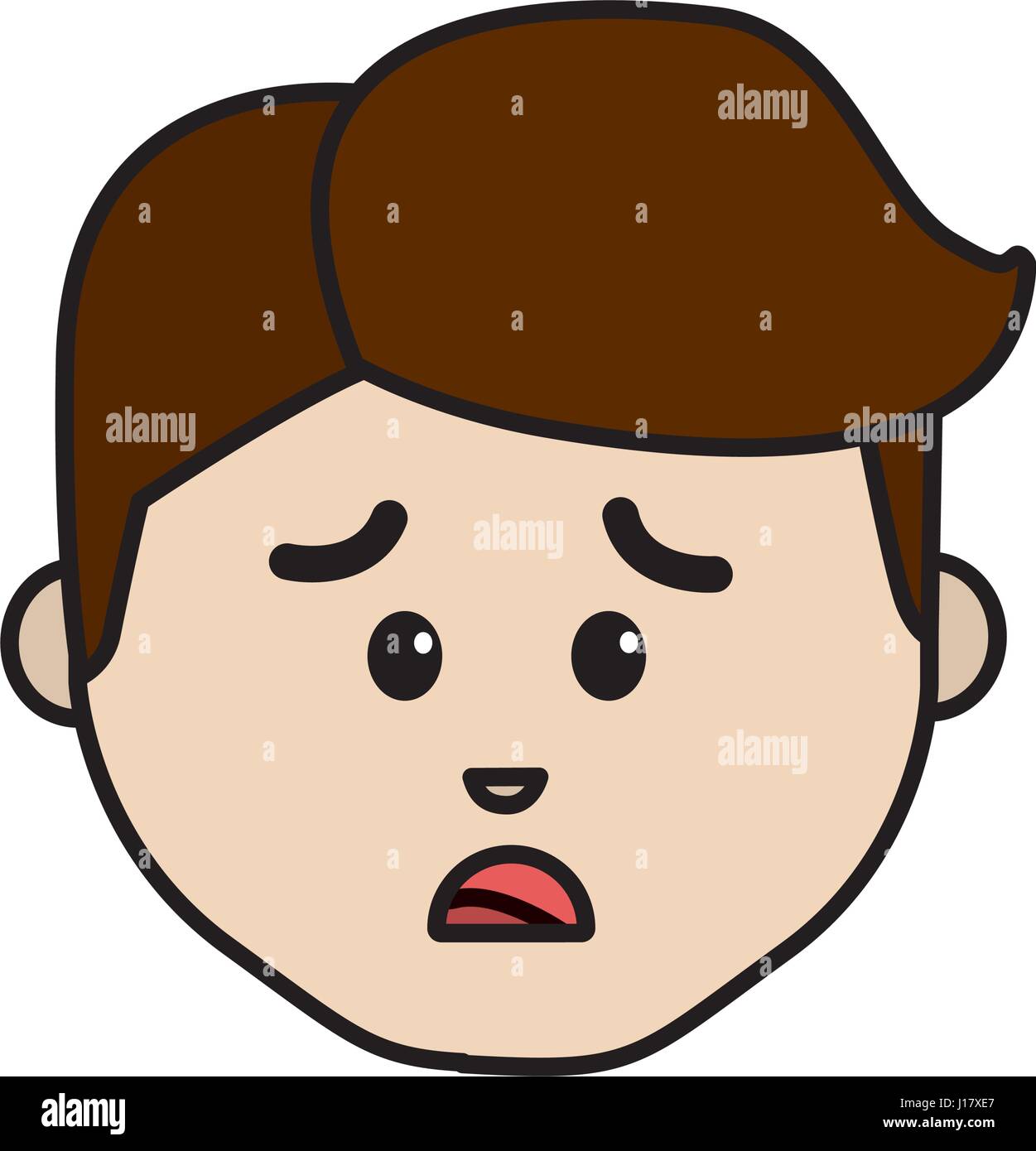 line cartoon man face sad expression Stock Vector Image & Art - Alamy