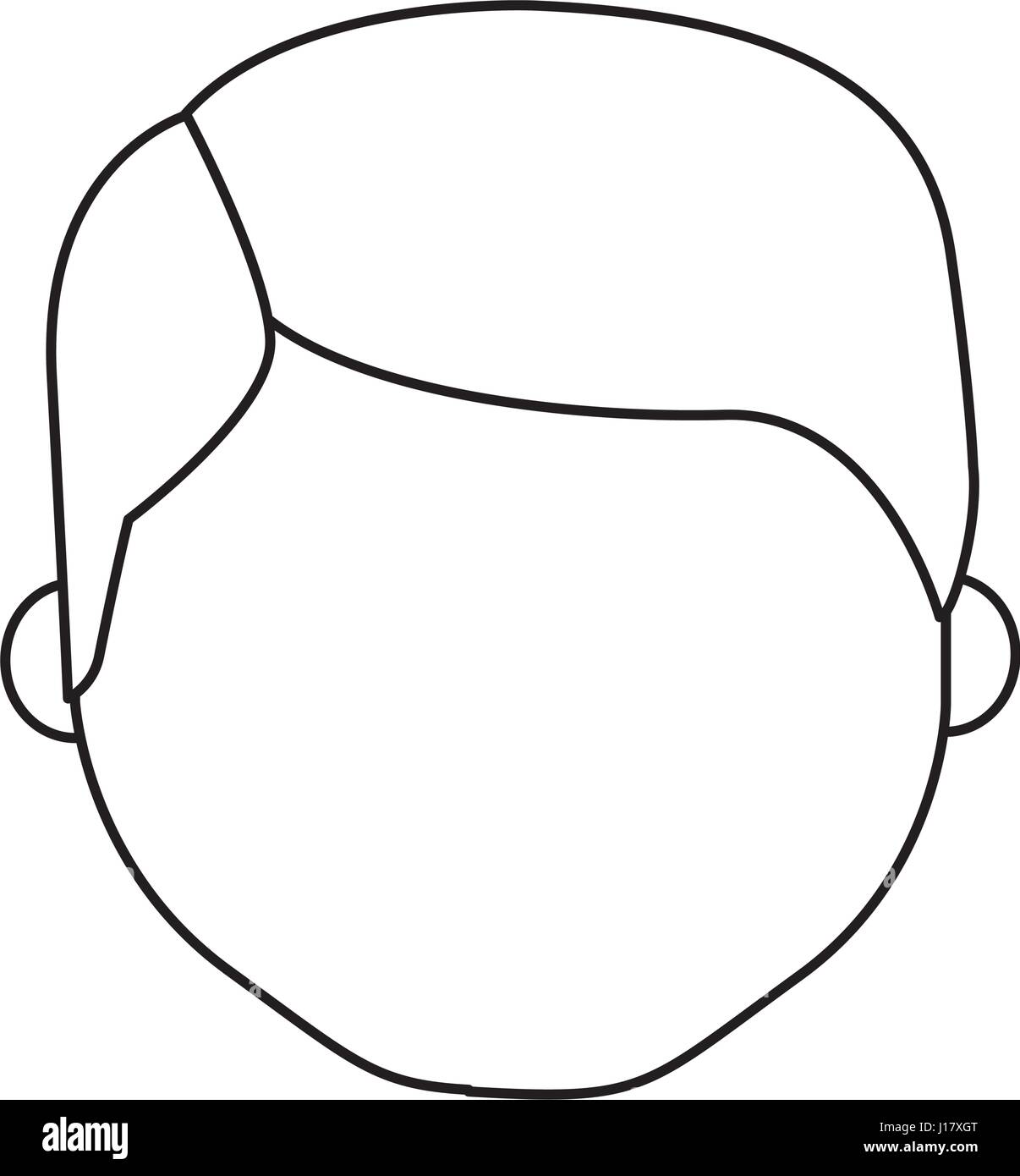 avatar face man line cartoon Stock Vector Image & Art - Alamy