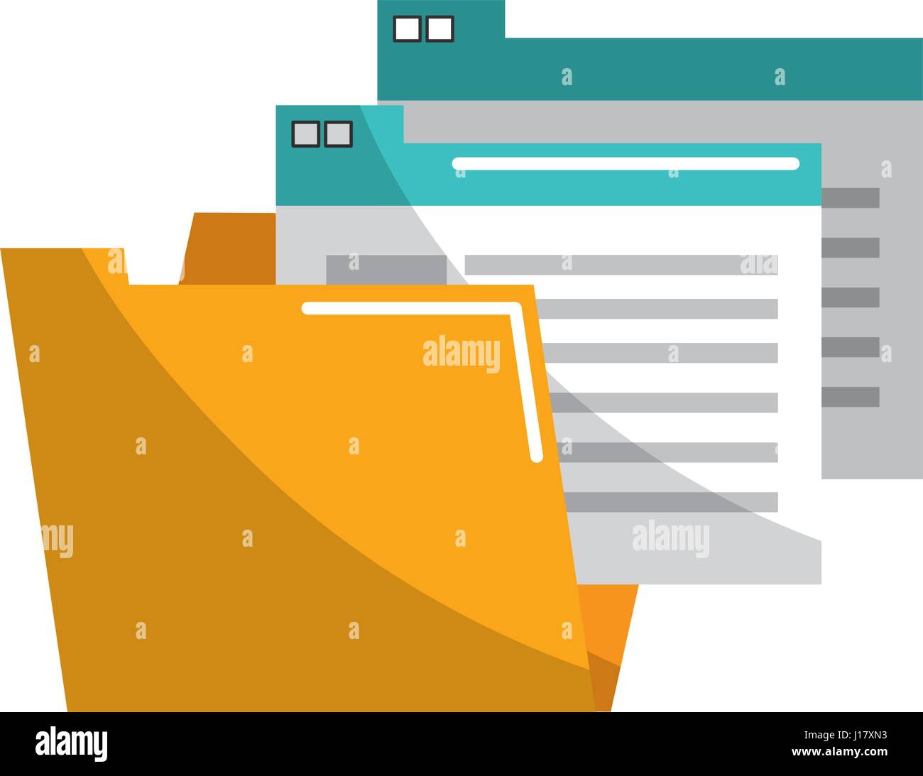 yellow documents file folder icon Stock Vector Image & Art - Alamy