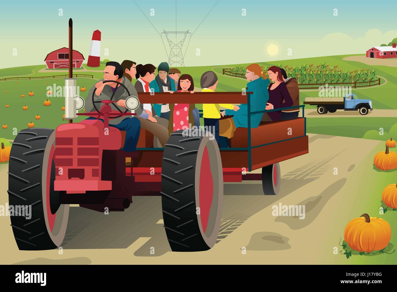 Hayride harvest Stock Vector Images - Alamy