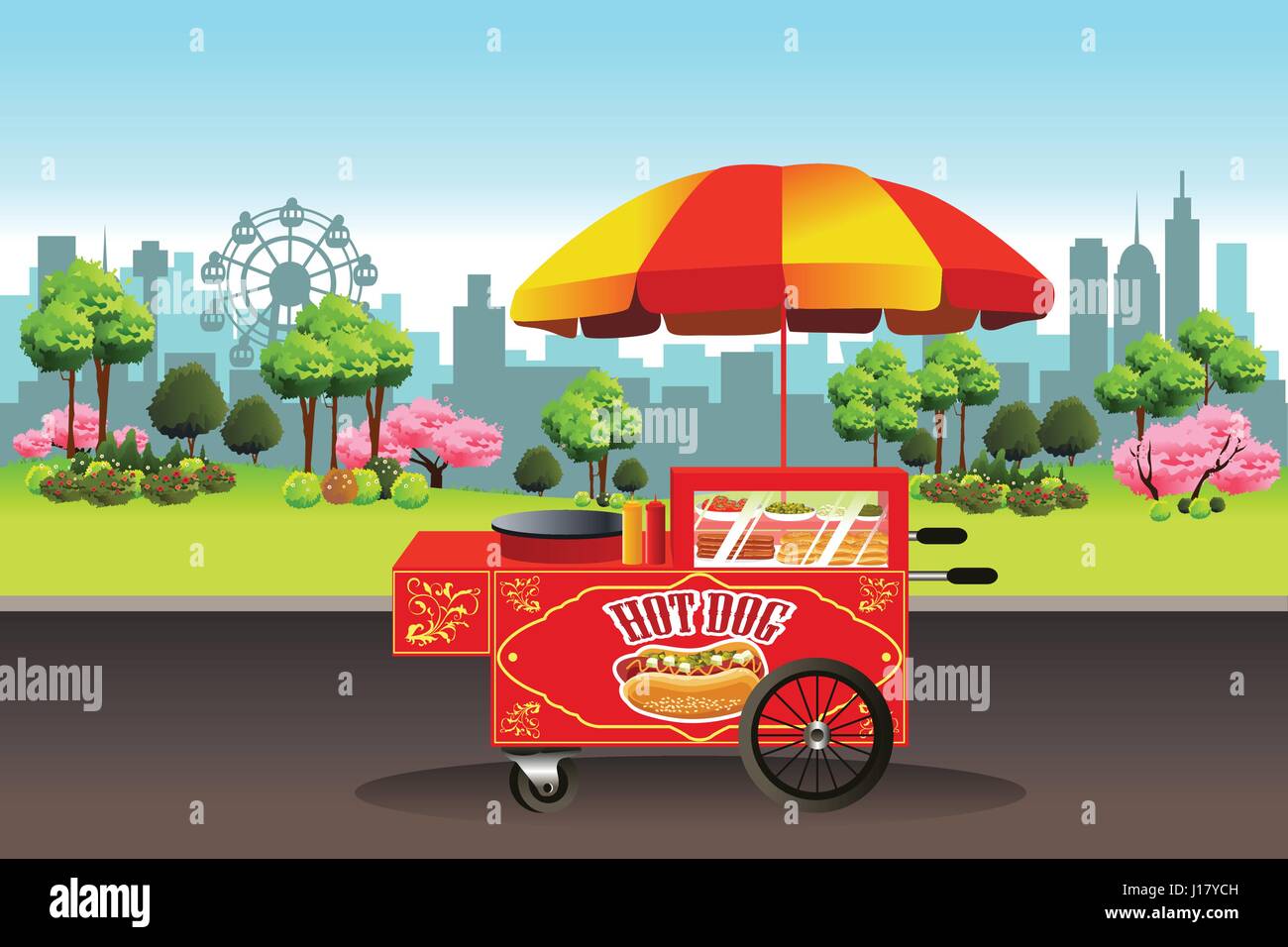 Clip art hot dog Stock Vector Images - Alamy