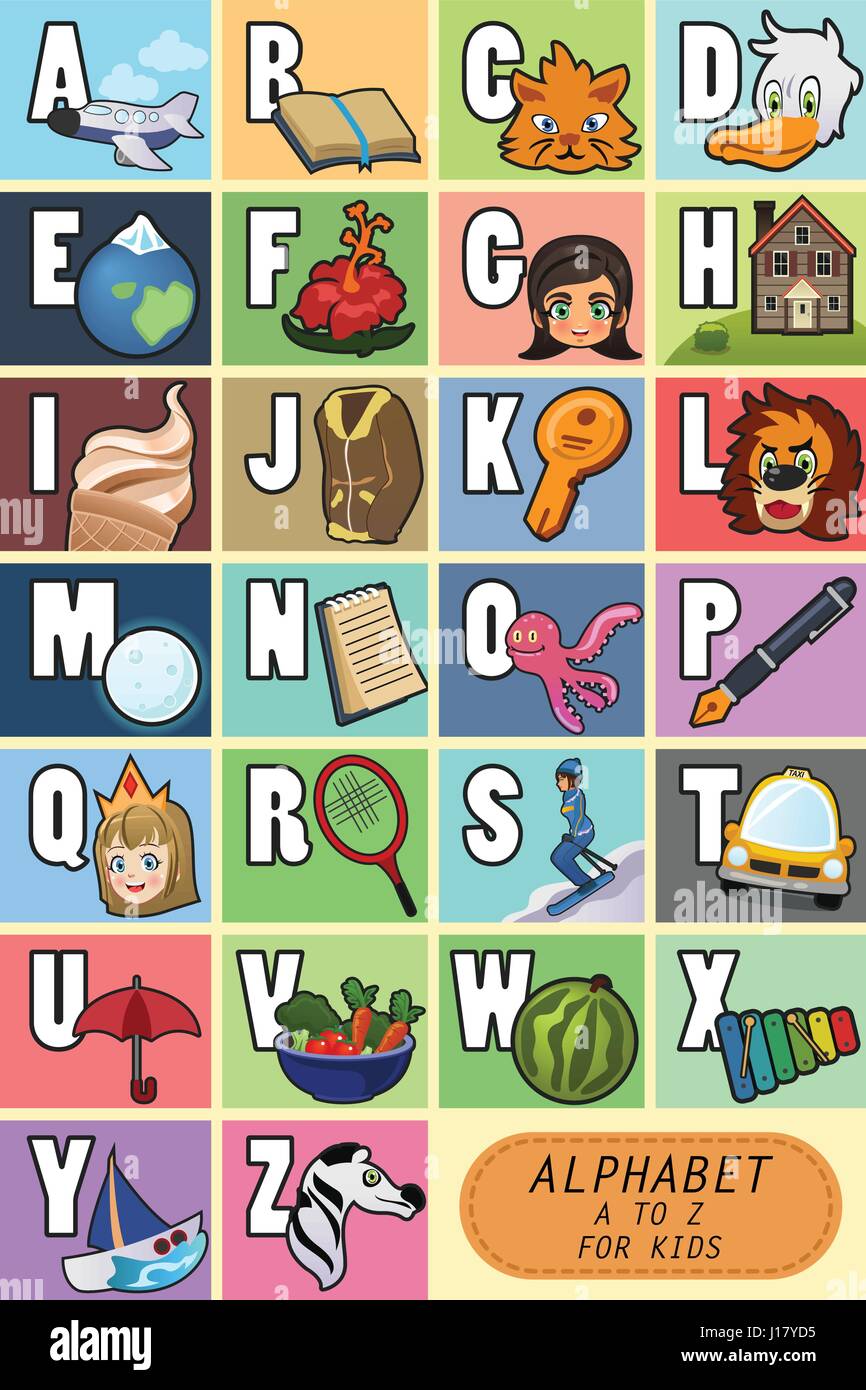 A vector illustration of alphabet poster design Stock Vector Image ...