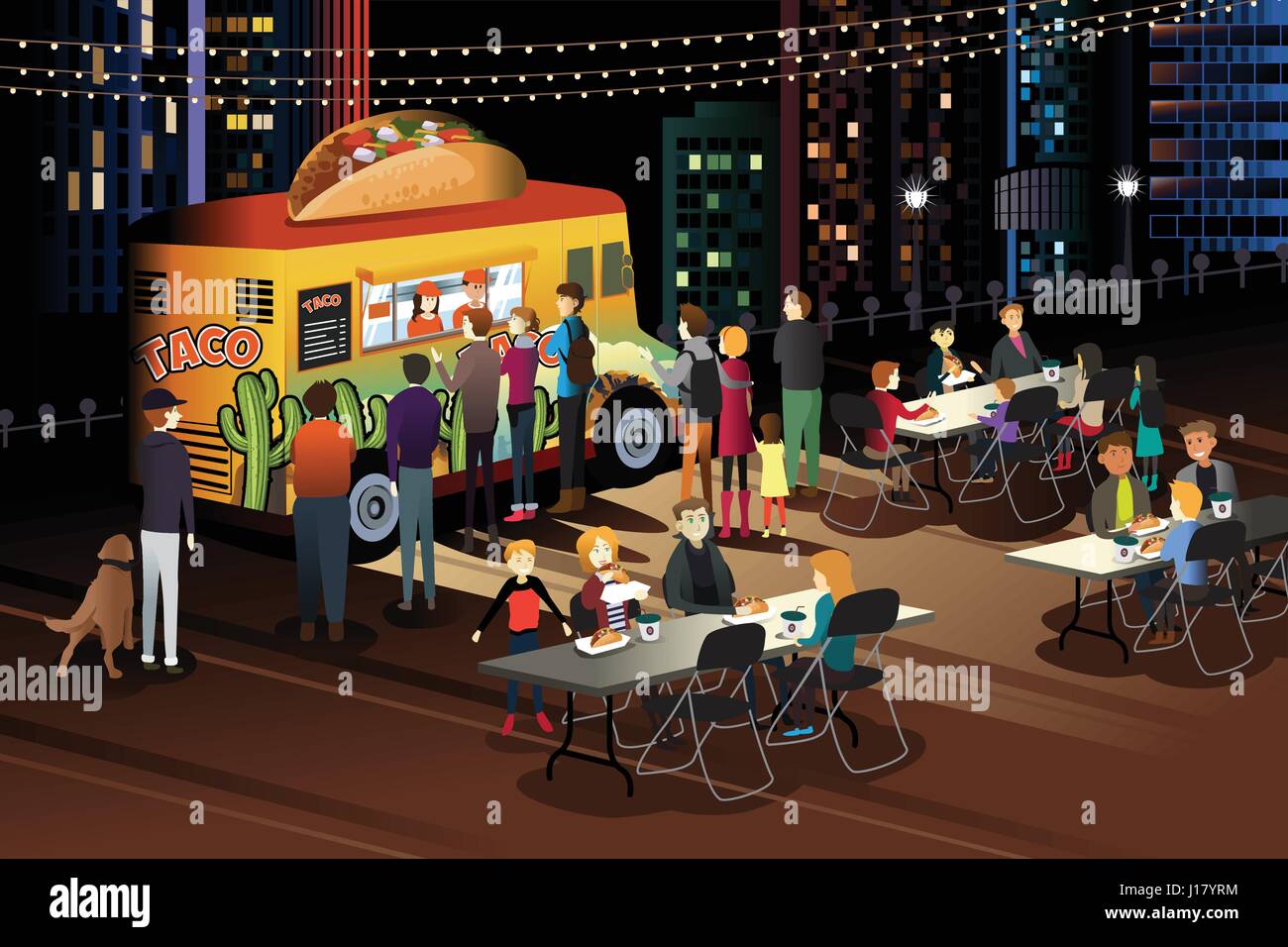 Man eating taco Stock Vector Images - Alamy