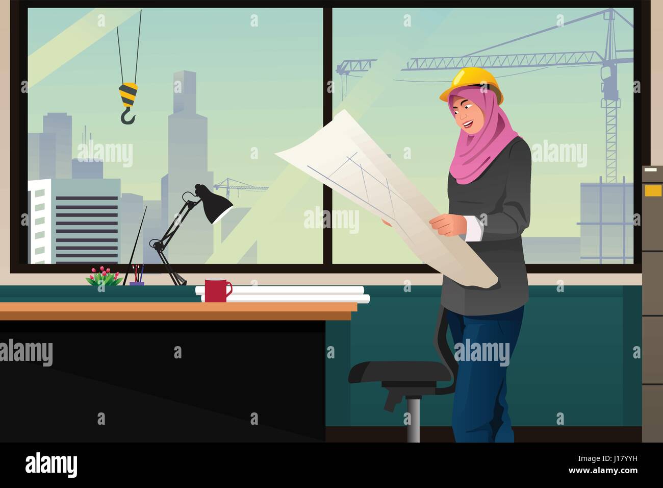 Businesswoman hijab clipart hi-res stock photography and images - Alamy