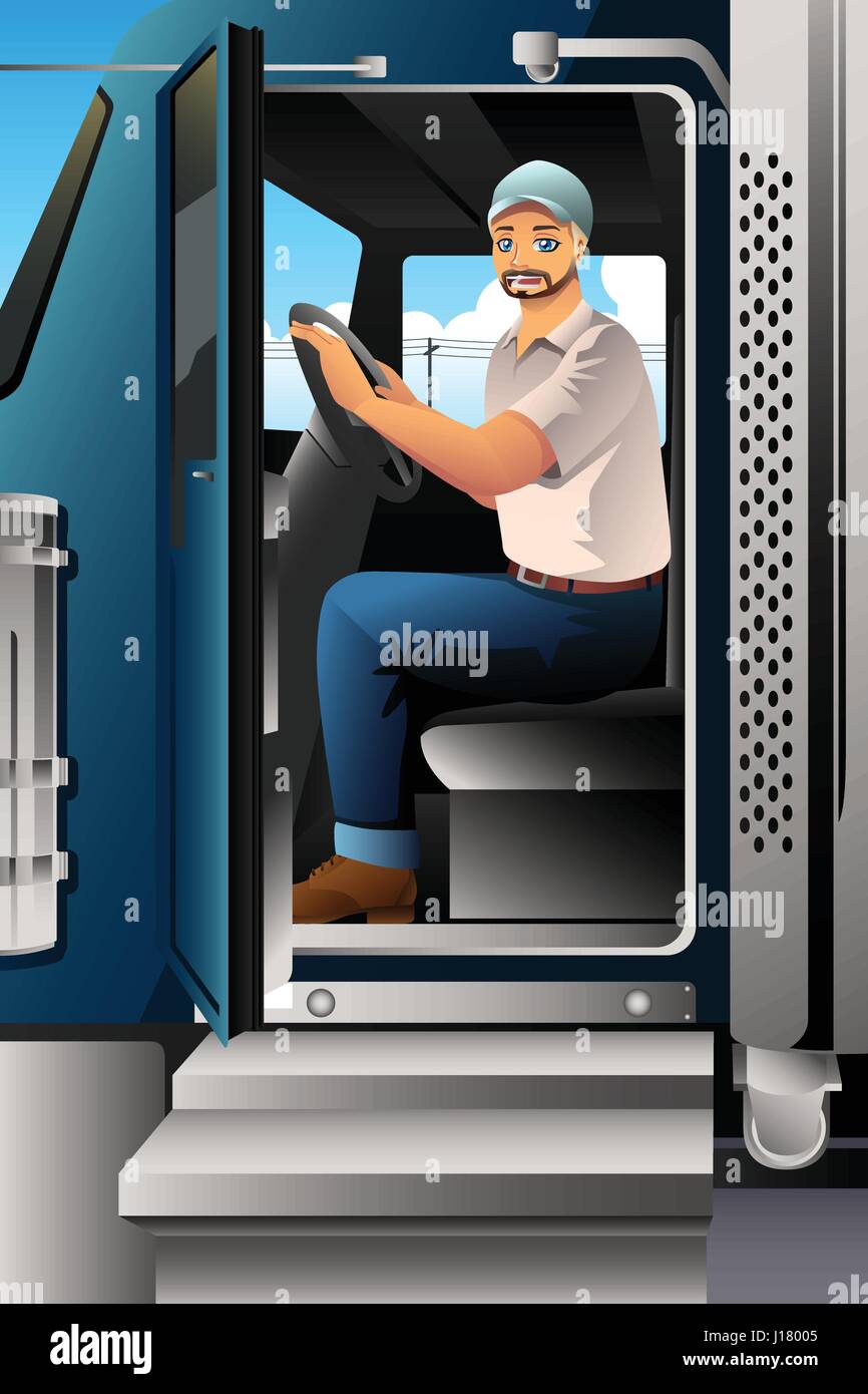 Inside of a truck Stock Vector Images - Alamy