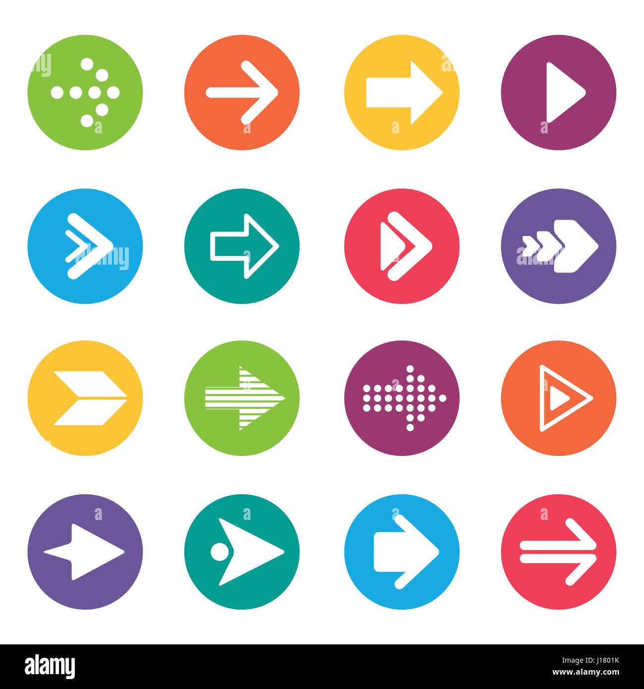 A vector illustration of Arrow Icons Design Elements Stock Vector Image ...