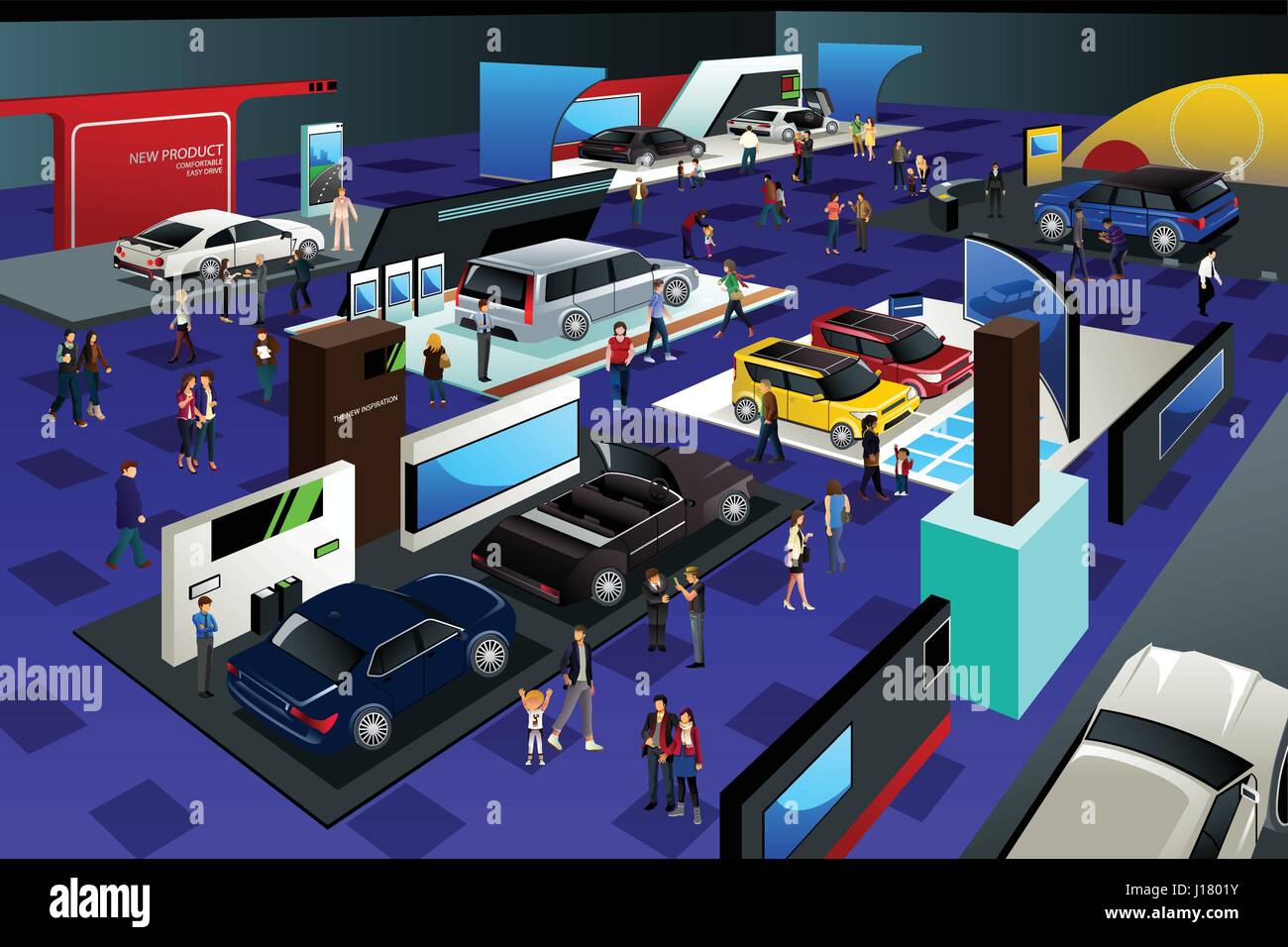 Car expo fair Stock Vector Images - Alamy