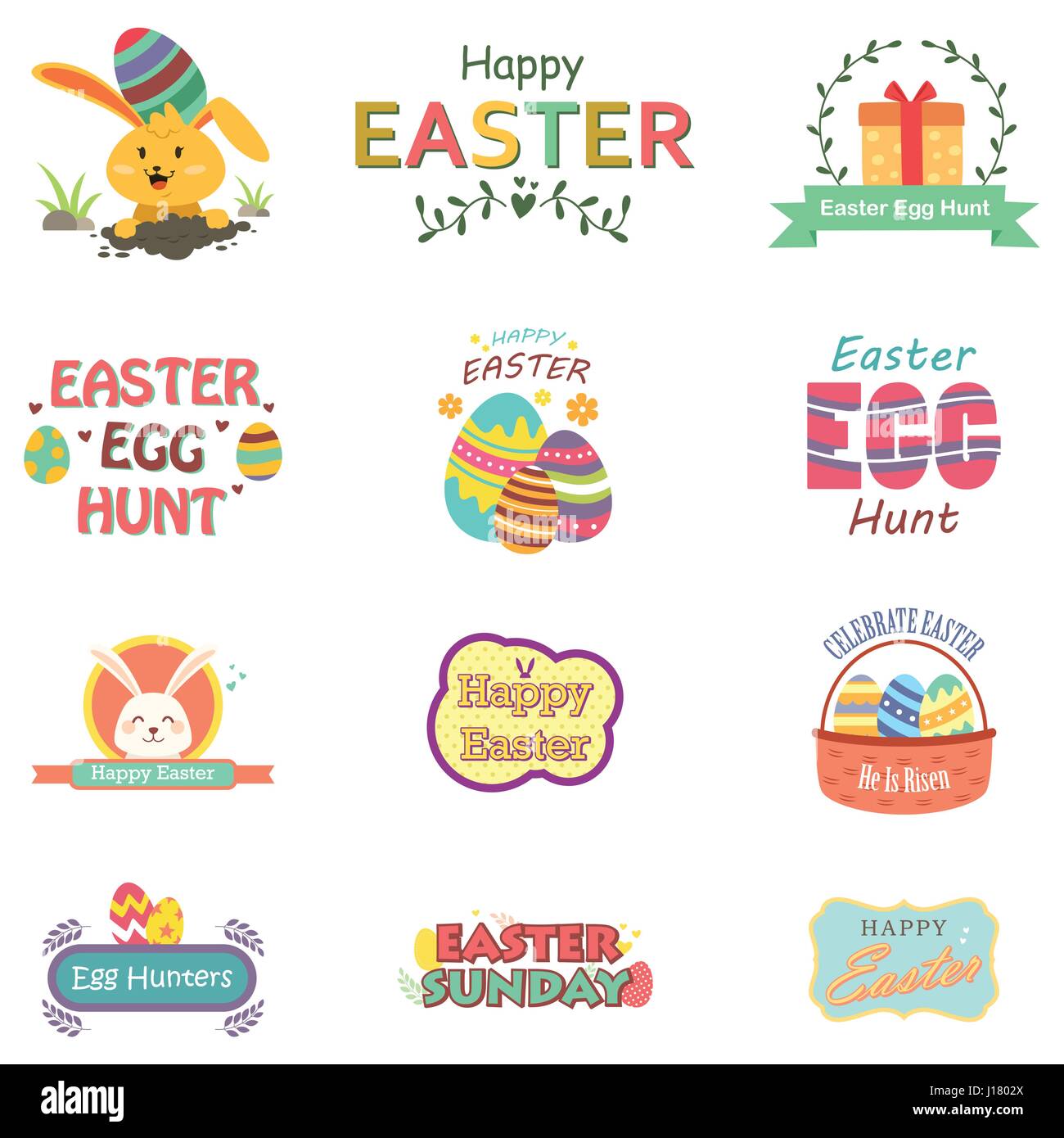 A vector illustration of Easter Sunday Celebration Stock Vector Image ...