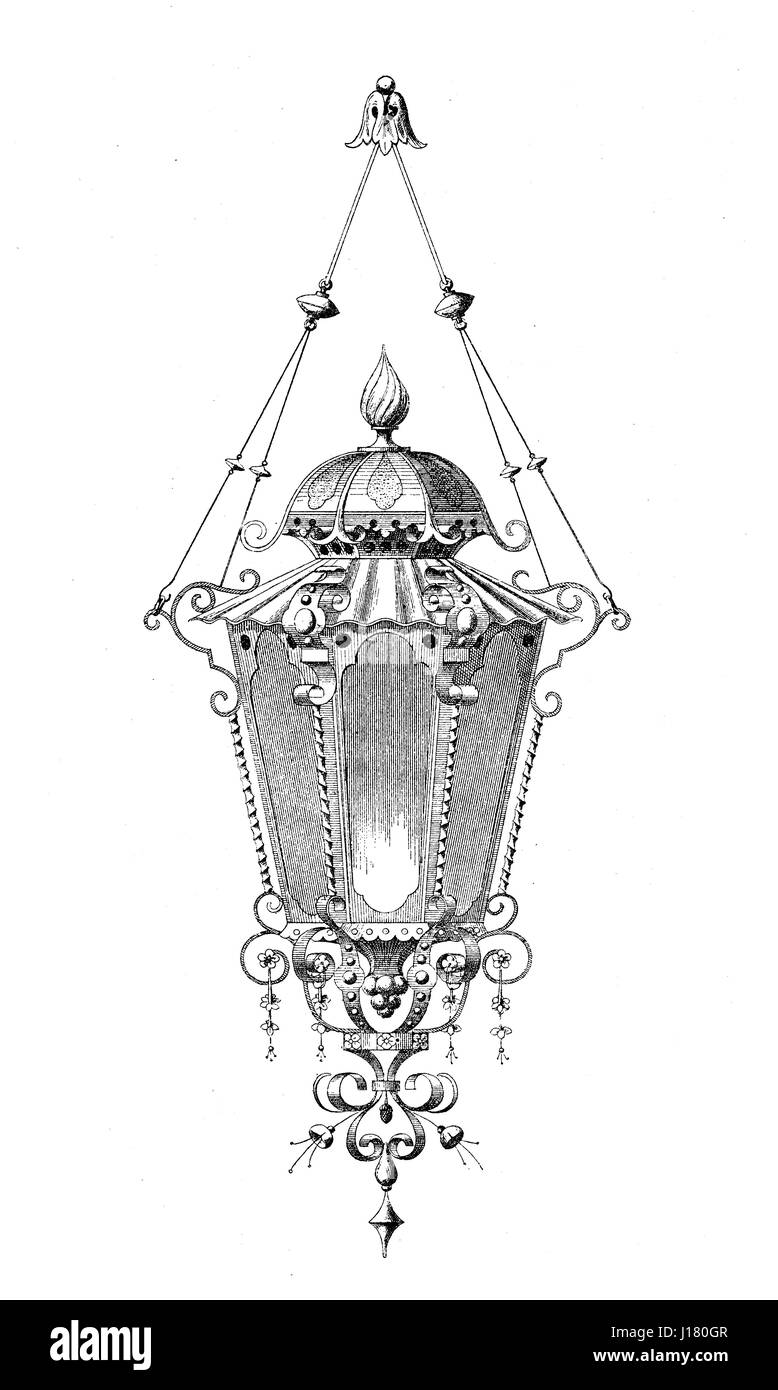 Vintage Lantern Drawing