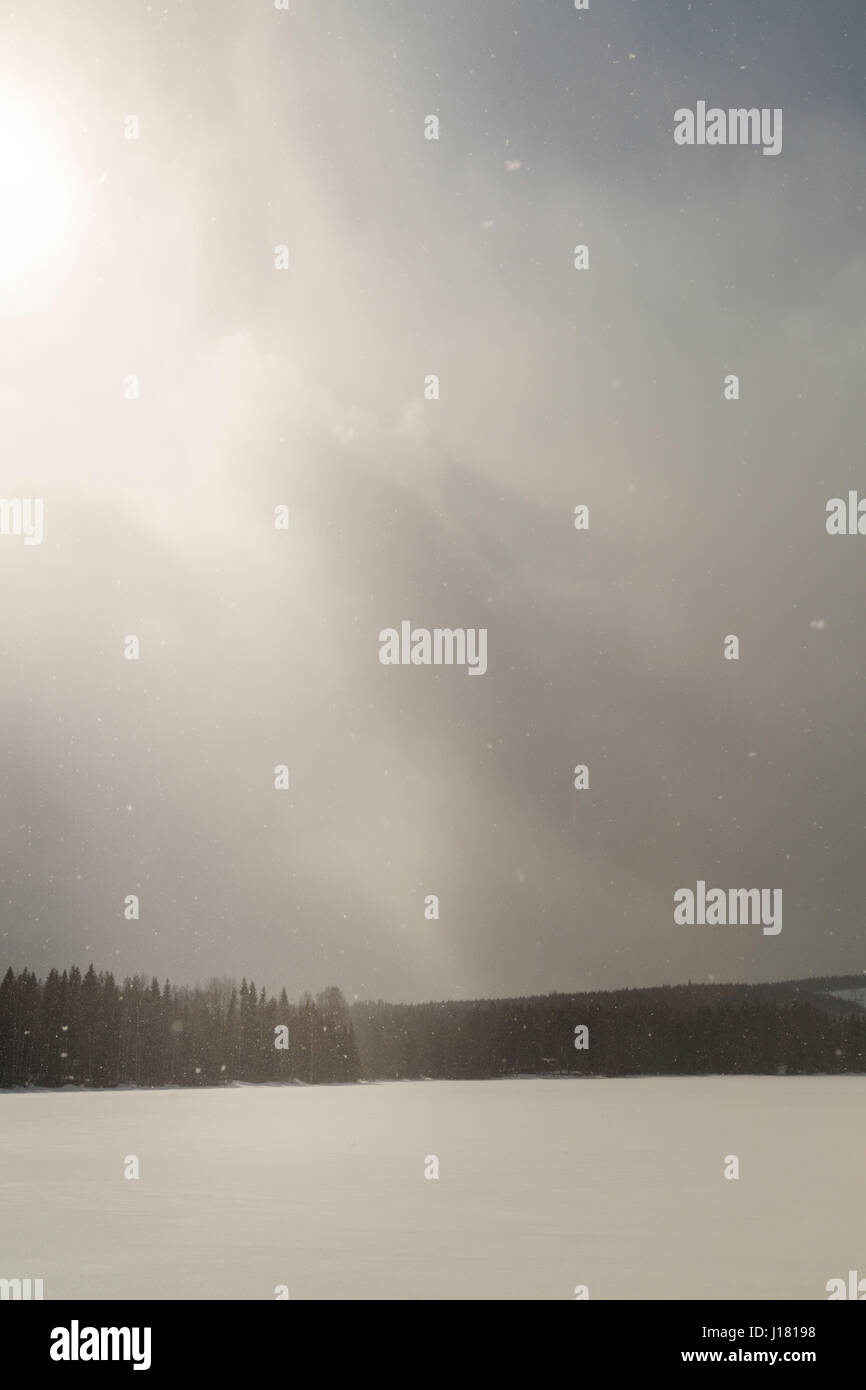 Gray clouds snow falling hi-res stock photography and images - Alamy
