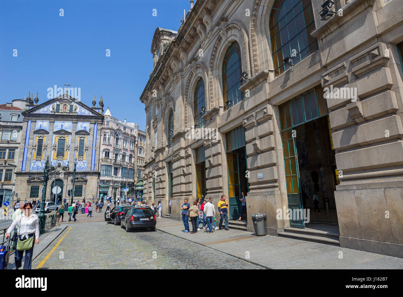 PORTO, PORTUGAL - APRIL 17: Street view of Porto in Portugal on April ...