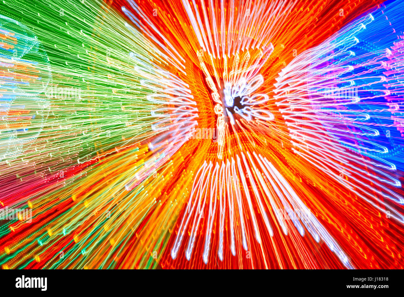 Moving colored lights background. Abstract backdrop in horizontal ...