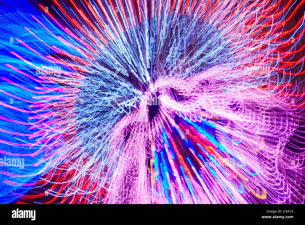 Moving colored lights background. Abstract backdrop in horizontal ...