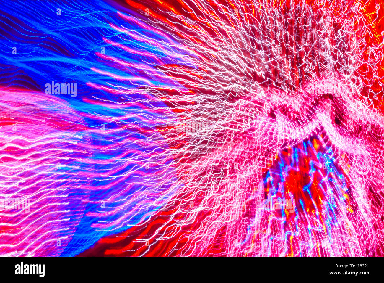 Moving colored lights background. Abstract backdrop in horizontal ...