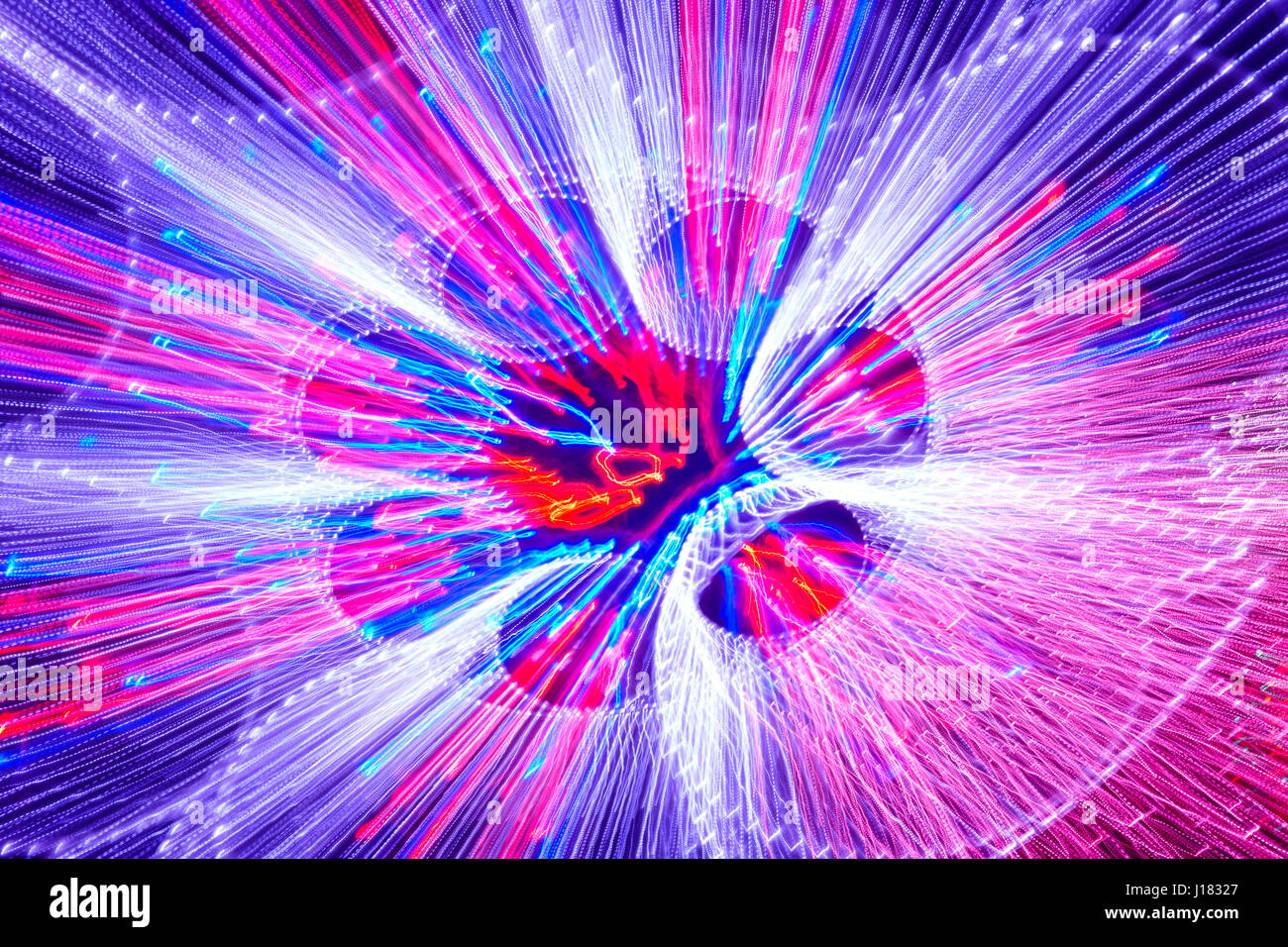 Moving colored lights background. Abstract backdrop in horizontal ...