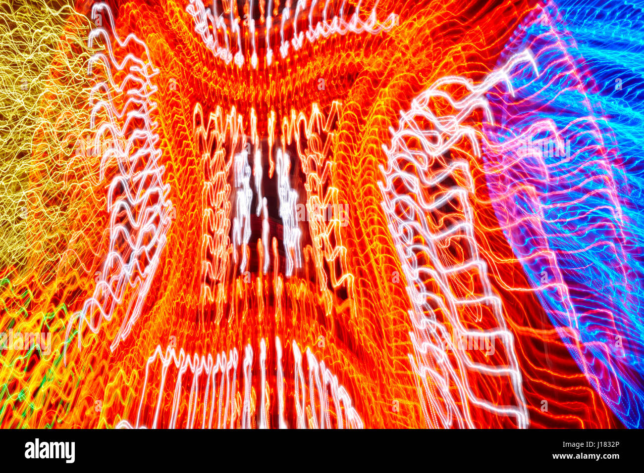 Moving colored lights background. Abstract backdrop in horizontal ...