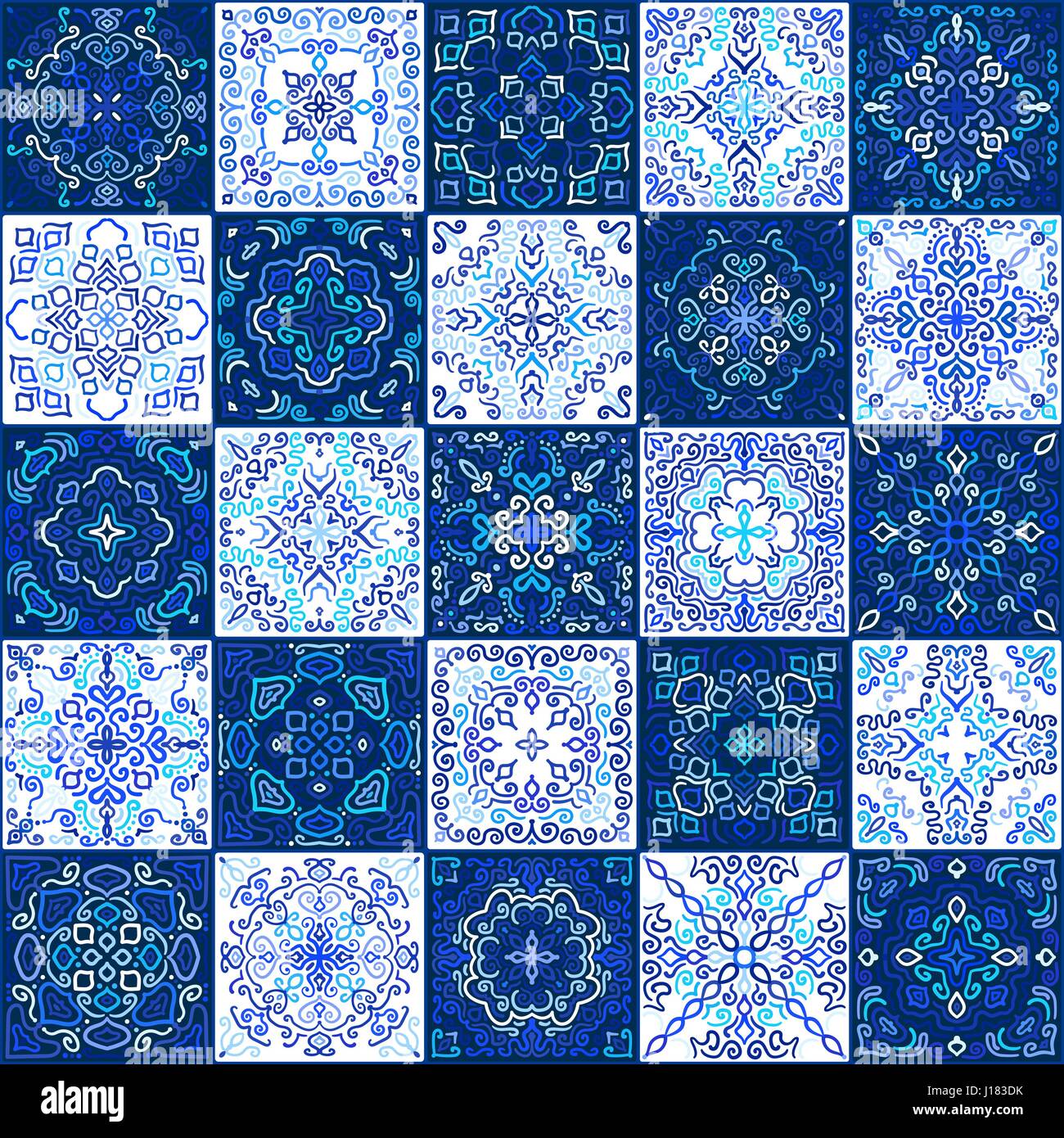 Blue Tile Collection Weave Patterns Stock Vector Image & Art - Alamy