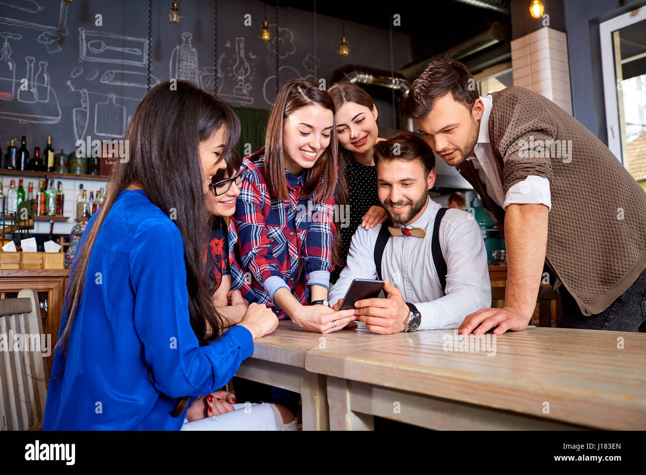 Friends together spend a fun time, smile and laugh Stock Photo - Alamy