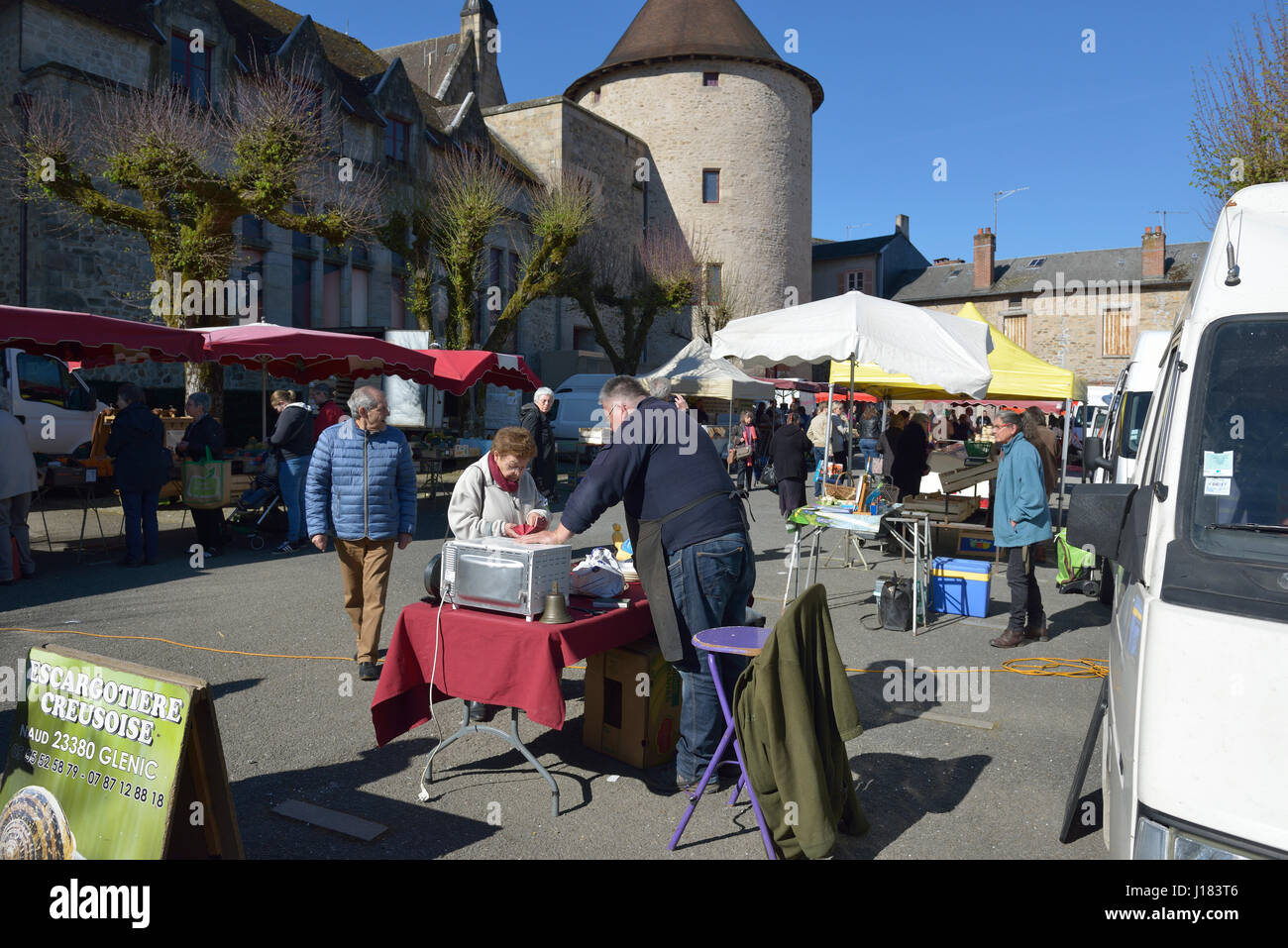 Bourganeuf in the Creuse department in the Nouvelle-Aquitaine region in ...