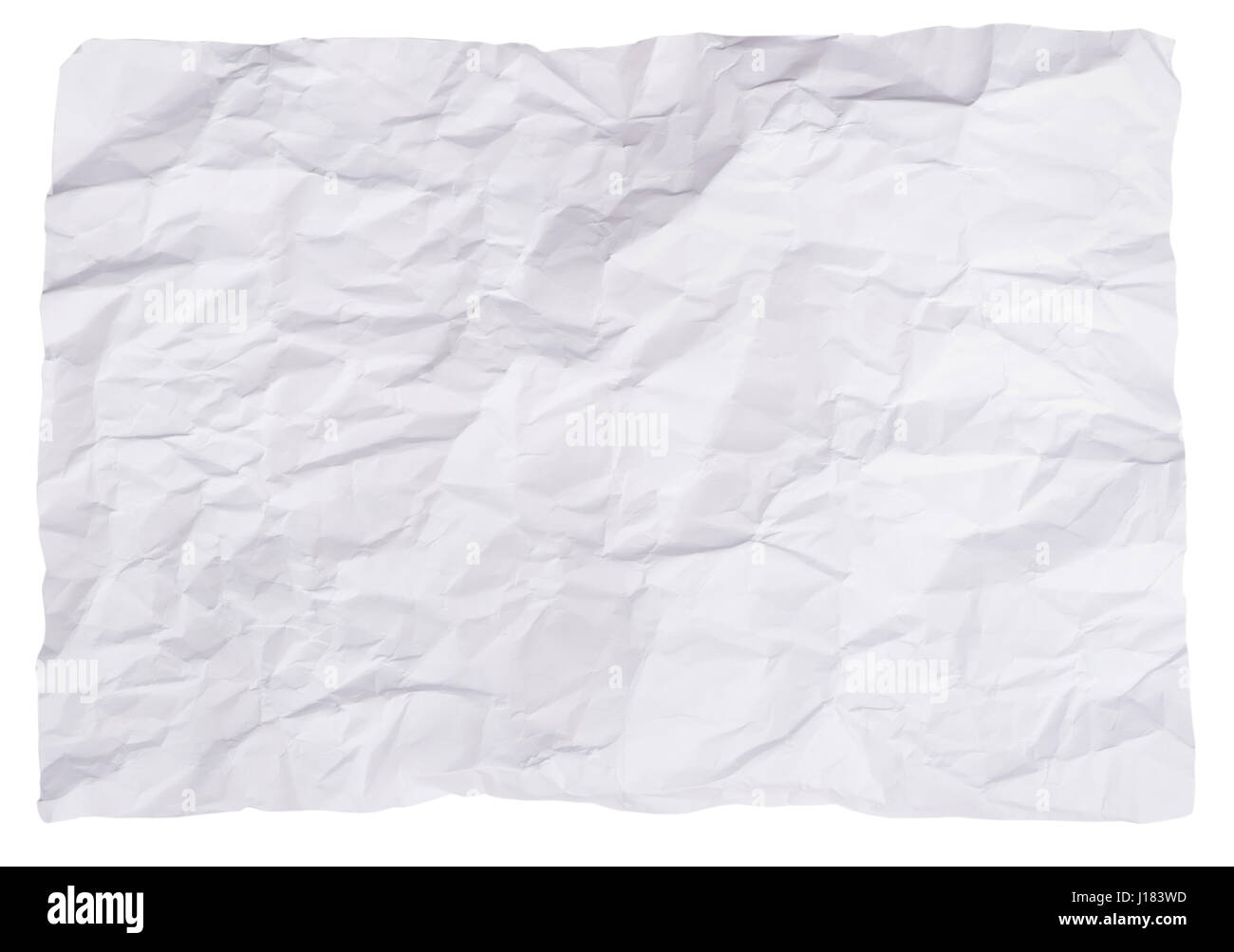 Crumpled paper isolated on white background Stock Photo - Alamy