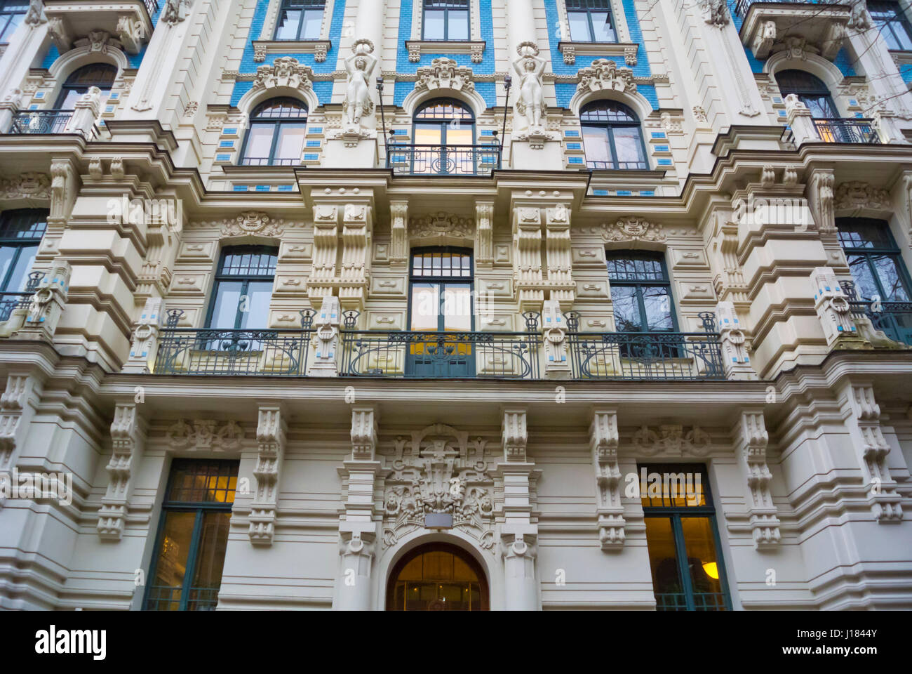 Latvia riga facade art nouveau hi-res stock photography and images - Alamy