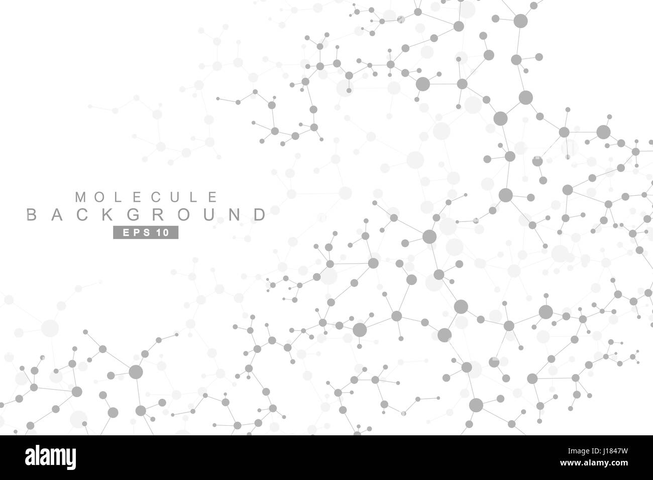 Structure molecule and communication. Dna, atom, neurons. Scientific ...