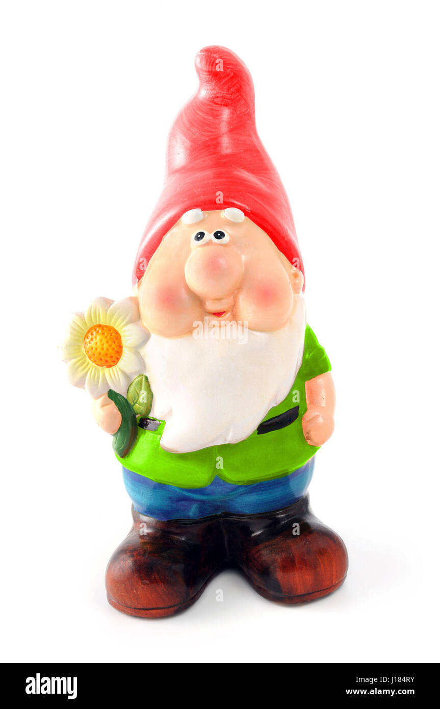 german garden dwarf on white isolated background Stock Photo - Alamy