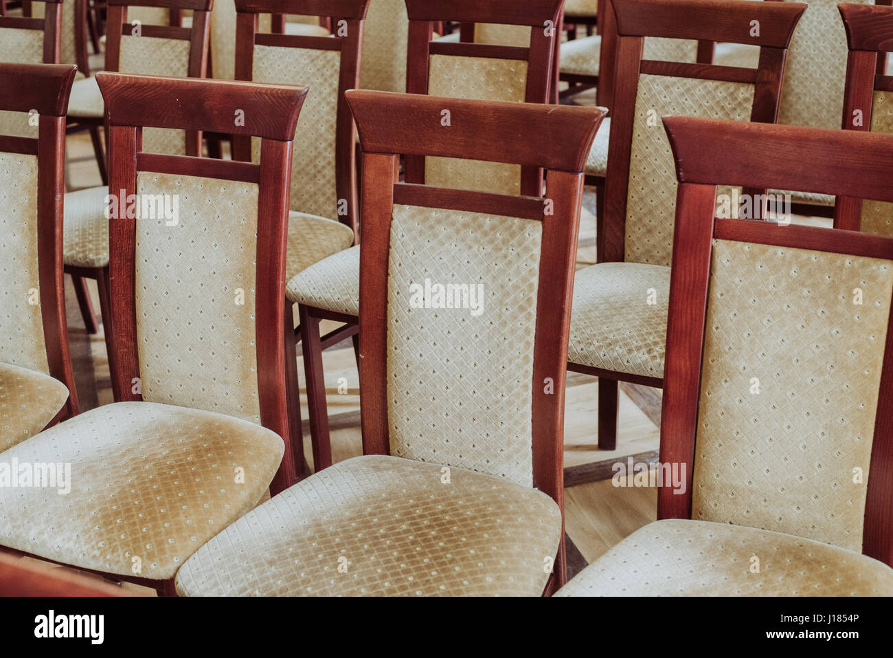 empty class room, close up on chair, vintage effect Stock Photo - Alamy