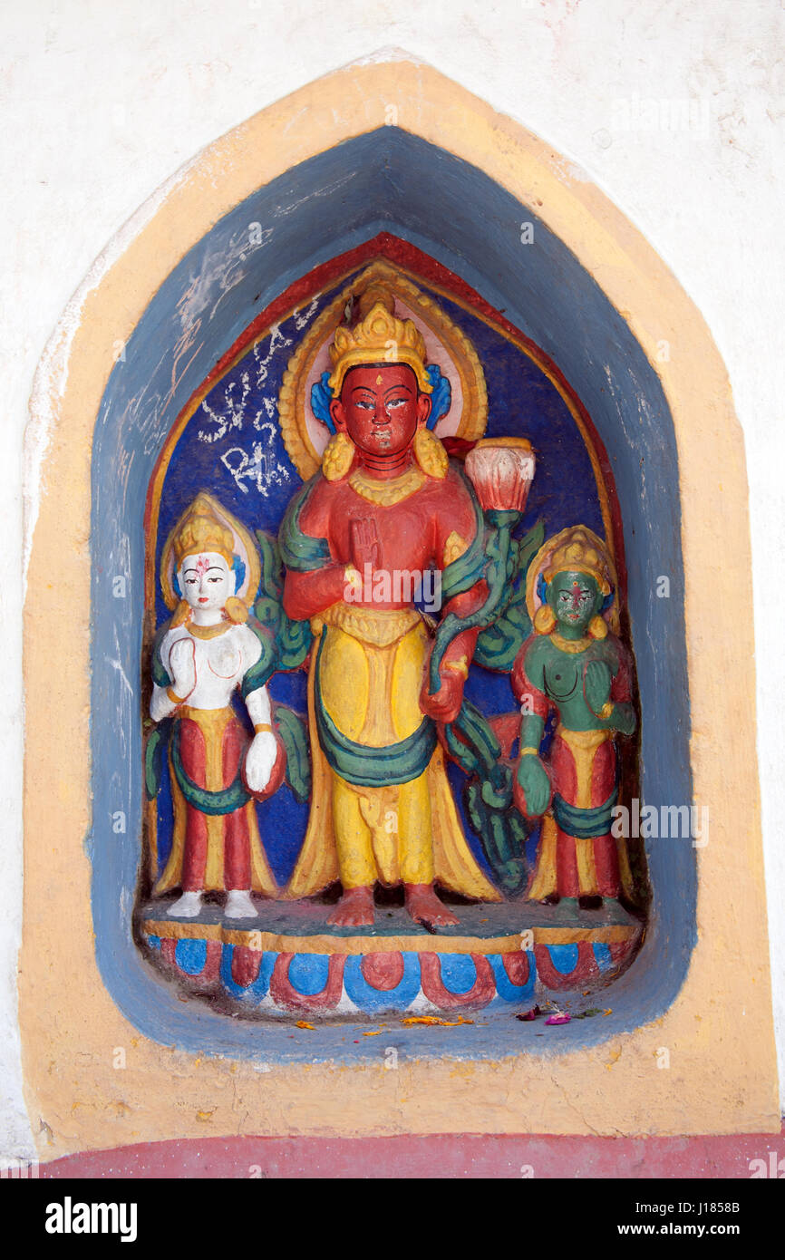 Swayambhunath stupa statues hi-res stock photography and images - Alamy