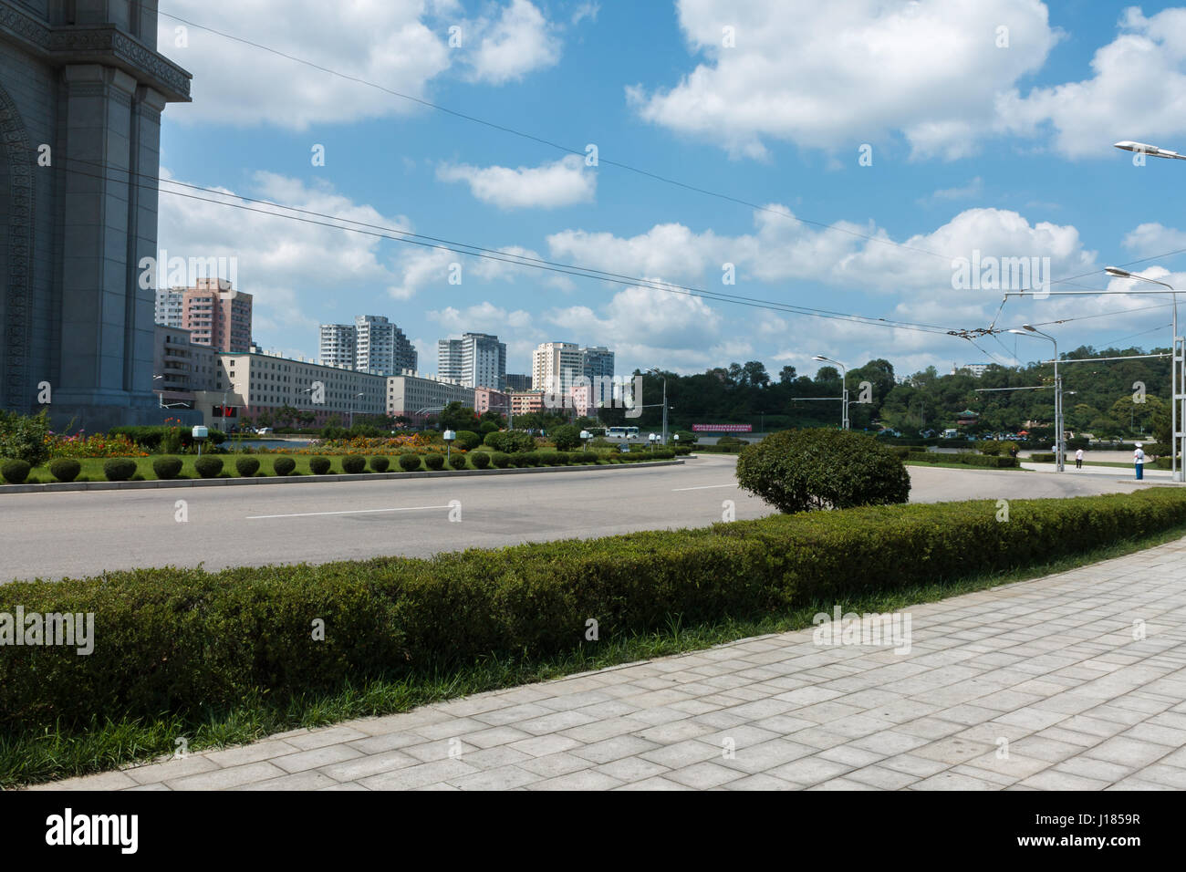 Street in Pyongyang, the capital of North Korea Stock Photo - Alamy