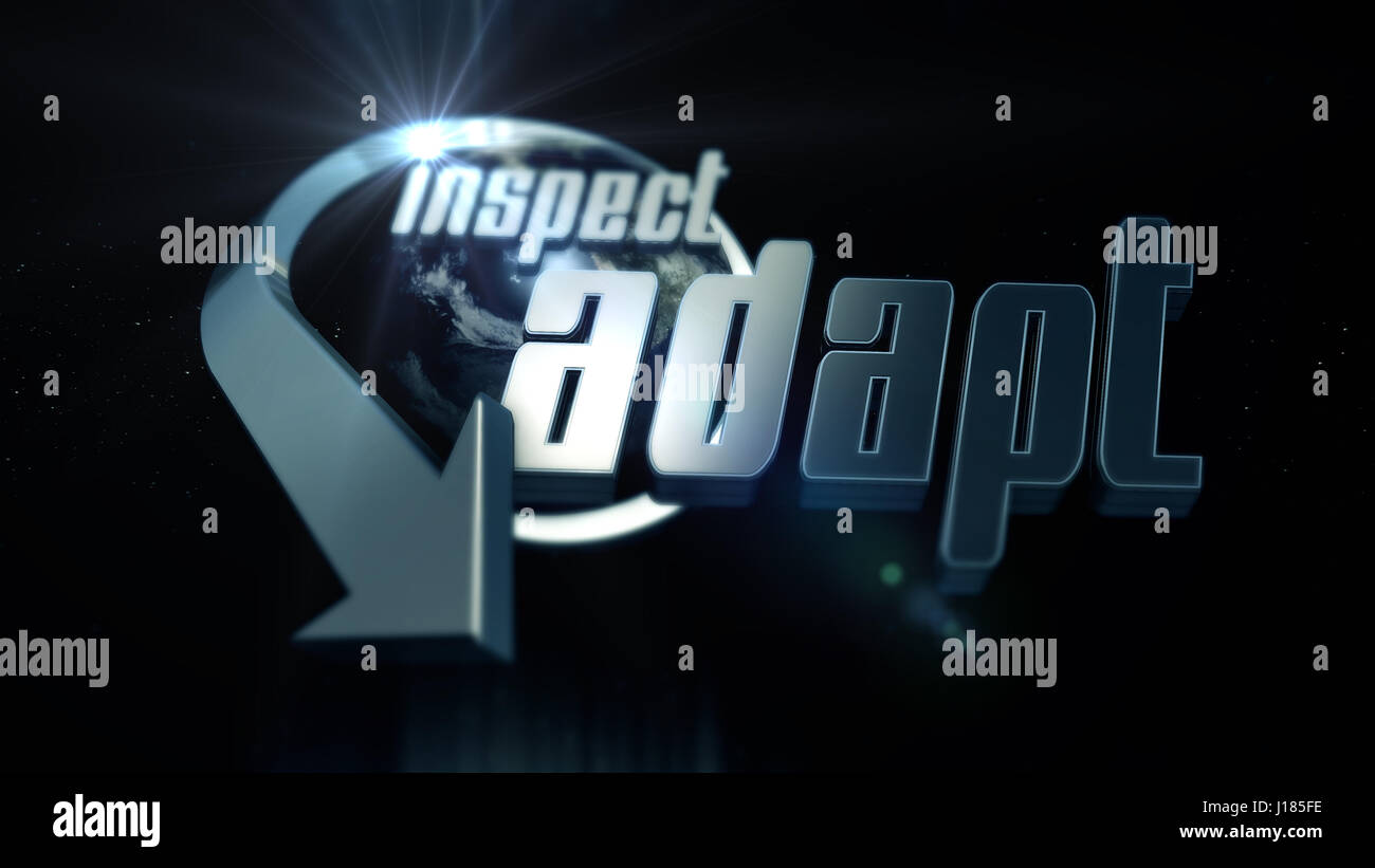 Agile Concept: inspect and adapt - 3D Illustration Stock Photo - Alamy