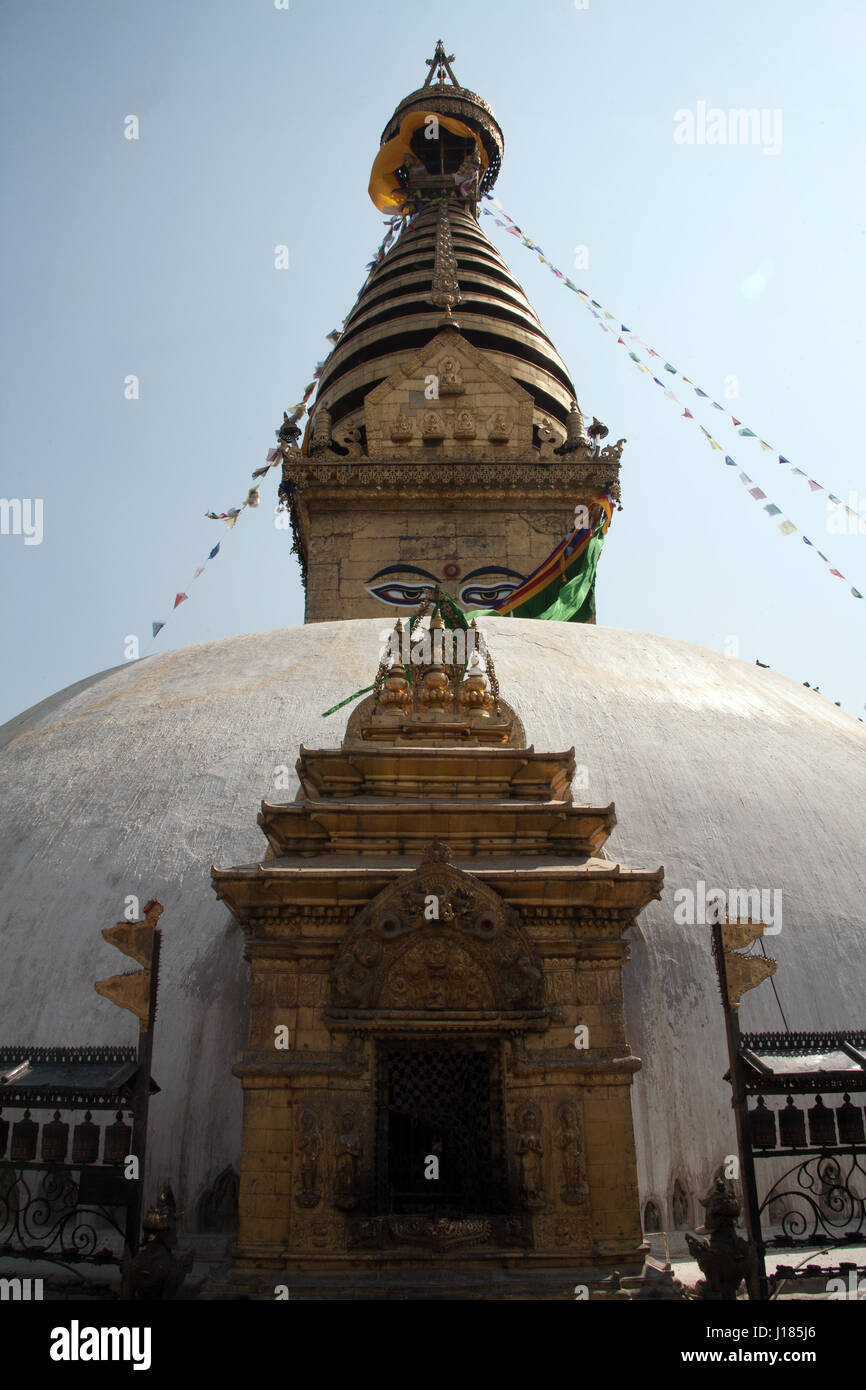 Swayambhu stupa / Swayambhunath stupa , Kathmandu, Nepal Stock Photo ...
