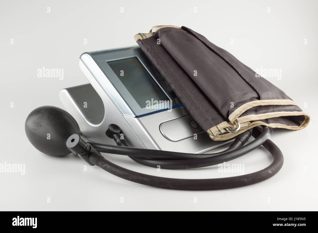 Automatic device for measuring blood pressure in humans Stock Photo - Alamy