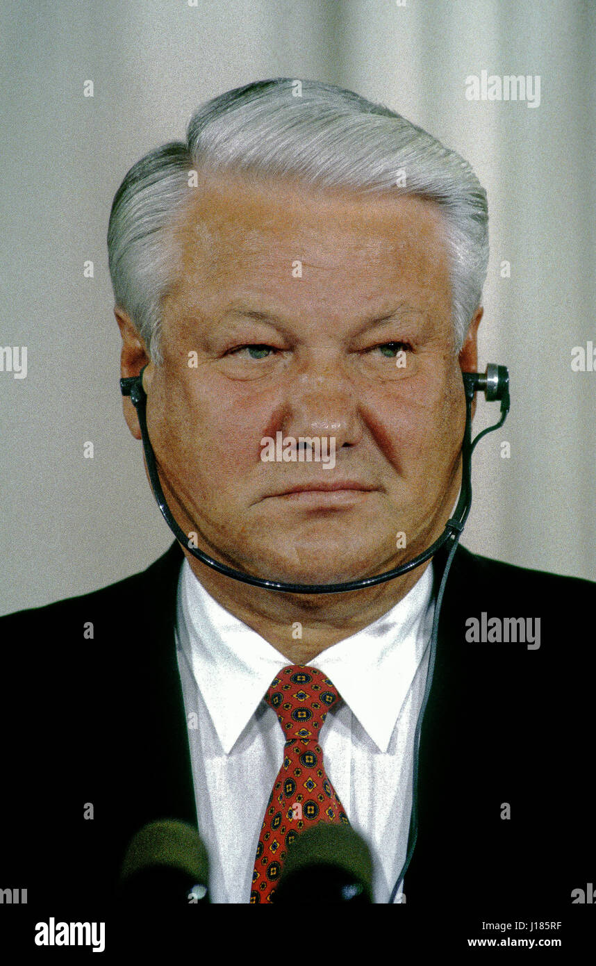 President boris yeltsin said at the meeting with prime minister hi-res ...