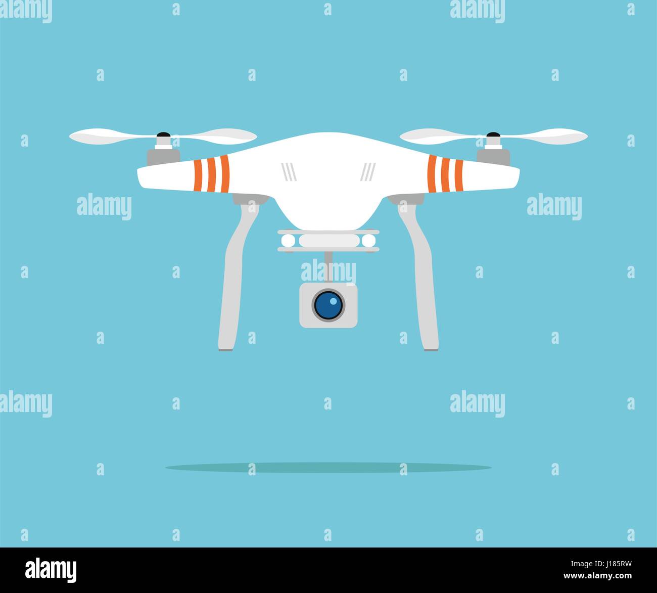 Quadcopter drone in sky Stock Vector Images - Alamy
