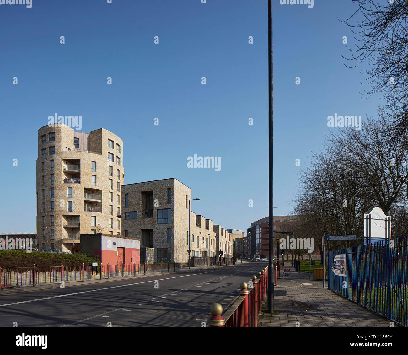 Perspective of housing estate along Hillside Road from west ...