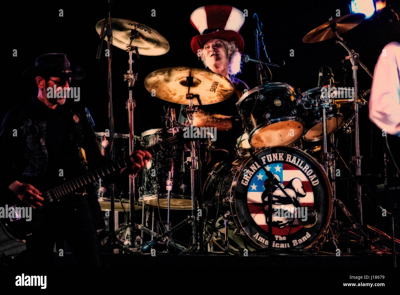 grand funk railroad live on stage at the pompano seafood festival on th ...