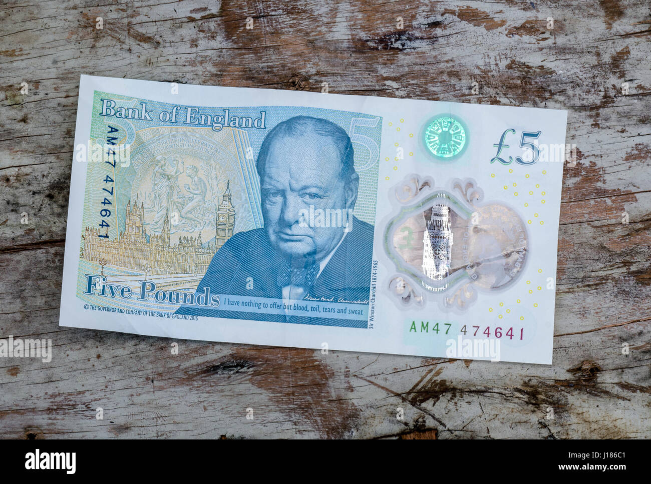Five pound note plastic hi-res stock photography and images - Alamy